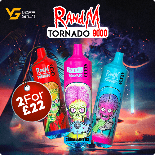 Randm Tornado 9000 2 for £22 @ VapeGala - Vape Sharp